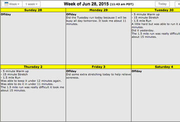 Screenshots & Live Sample Calendars | Keep&Share
